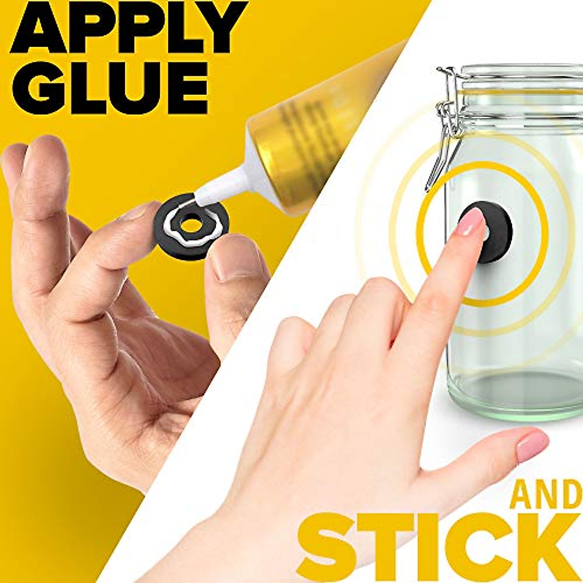 Ferrite Ring Magnets with Holes - 1.2 Inch (31mm) Round Disc Donut Magnets - Circle Hole Magnets - Perfect Ceramic Circular Magnets for Crafts and DIY