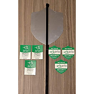 Arlo Yard Security Sign, 8 yr Weatherproof Reflective Aluminum Construction, 6 Window/Door Stickers by 3M Included