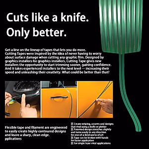 MOCK ST No-Knife Tape Design Line Finish Line Vinyl Wrap Cutting Tape 50m / 164 ft Roll