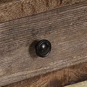 GaRcan TV Stand, TV Unit for Living Room Bedroom, Sideboard with Drawer, TV Console Entertainment Center, Industrial Style, Solid Mango Wood