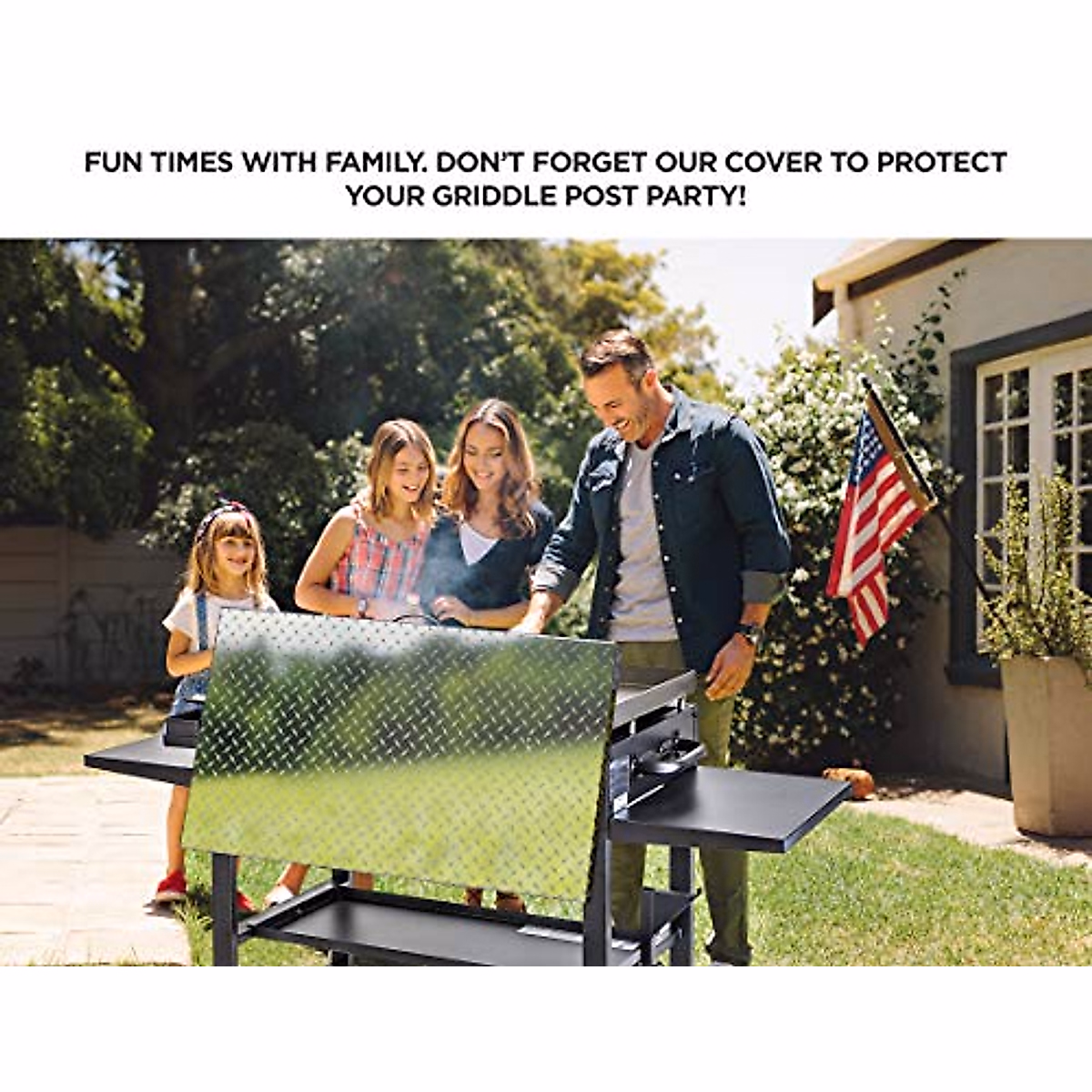 Griddle Cover 36" and 28" Works for Blackstone Griddle Cover 36 &28 inch Waterproof Diamond Plated Lightweight Aluminum Hard Top Lid with Stainless Steel Handle for Outdoor BBQ Hood Grill Accessories