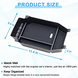 PIMCAR Compatible with Honda Accord 2025 2024 2023 Center Console Organizer 11th Gen Accord Armrest Storage Tray ABS Plastic Material Pallet Accessories-Black