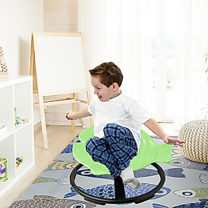 LulliSpace Kids Swivel Chair,Sensory Spinning Chair for Kids,Body Sensory Toy Chair,Autism Children's Chair, Boost Balance and Coordination in Kids,Metal Base Chair,Non-Slip