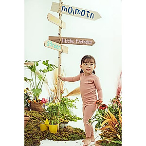 moimoln Girls Boys Unisex Cotton Modal Solid Long-Sleeve Snug fit Pjs Pajama Sleepwear Pink 3T