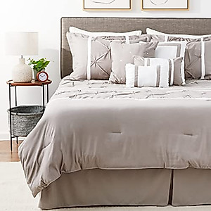 Vermont Grey Queen 8 Piece Comforter Bed in A Bag Set