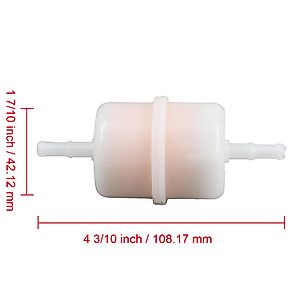 24 050 13-S Fuel Filter 15 Micron Compatible with Kohler Engine CH18-CH25, CH620-CH740 CH750, CH940-CH1000, CV17-CV25, CV670-CV750 Replace 24 050 13-S1, 24 050 13, 24 050 10-S, 24 050 02-S 1/4-Inch ID