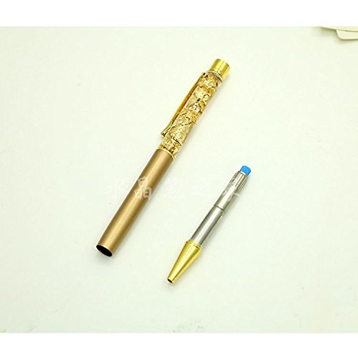 Personalized/Engraved Mechanical Ballpoint Pen,Golden 24K Gold Foil Ball Pen With gift box, Fast Engraving