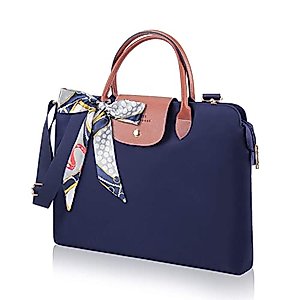 Kamlui 15.6 Inch Laptop Bag for Women,Computer Bag Waterproof Canvas Laptop Shoulder Messenger Female Laptop Sleeve Case for Macbook Pro Air HP Dell,(Blue)