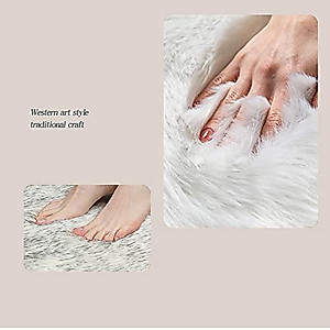 Evaner Carpets - Faux Fur Washable Rug,for Baby Nursery Room, Bedroom, Luxury Home Decor, shag Rug Soft Floor Plush Carpets, Durable Rubber Backing, Rectangle, 24X71 inches,Purple