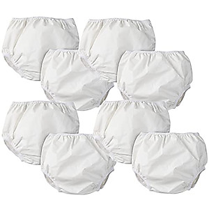 Gerber Unisex Baby Toddler 8 Pack Waterproof Diaper Cover, White, 2T
