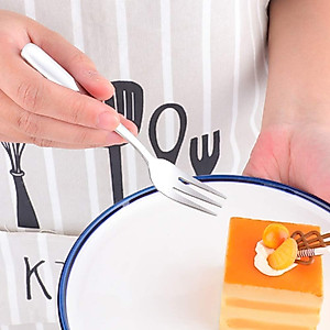 Polishing Stainless Steel Set/Dessert Fork,Portable Cocktail Salad Water Fork, Suitable For Party Travel，Appetizing Vegetable Small Fork