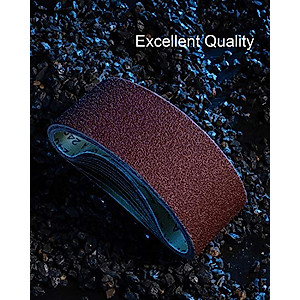 S SATC 3x18 Sanding Belts 20PCS Belt Sander Paper Aluminum Oxide (3 Each of 60/80/120/150/240/400 Grits & 2 of 40 Grits) Ideal for Wood Metal Paint Sanding
