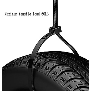 Zip ties 18 inch black Cable ties 100 pcs/Pack outdoor use wire ties with 60 Pounds tensile