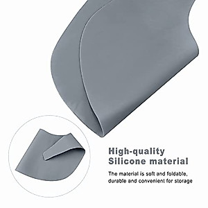 High Chair Placemat, Durable High Chair Placemat Silicone, Clean and Hygienic, for Stokke High Chair Tray Cover, Suitable for Stokke Tripp Trapp High Chair Tray (Grey)