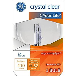 Decorative Globe Light Bulb, Clear, 3-In. Diam., 40-Watts