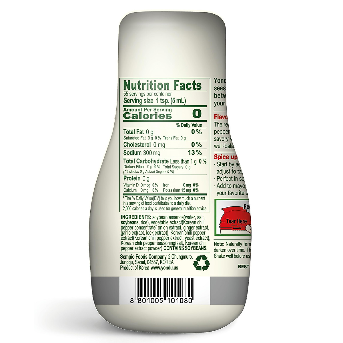 Yondu Hot & Spicy - Plant-Based Spicy Seasoning Sauce – Flavorful umami rich heat to awaken your palate. Better Than: Fish Sauce, Soy Sauce, Bouillon (9.3 Fl oz)