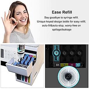 Spaceink T502 T522 Ink Refill Black for Ecotank ET-2720 ET-2760 ET-2800 ET-15000 ET-3760 ET-2750 ET-4800 ET-4760 ST-2000 ET4850 ET-2850 Priter(Black*4 Pack)