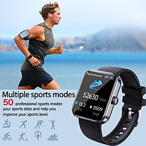 FILIEKEU F57L 𝑩𝒍𝒐𝒐𝒅 𝑮𝒍𝒖𝒄𝒐𝒔𝒆 𝑴𝒐𝒏𝒊𝒕𝒐𝒓𝒊𝒏𝒈 Smartwatches Men Heart Rate Blood Pressure Temperature Sports Waterproof Smart Watch Women Fashion Black Couple Compatible with Android iOS