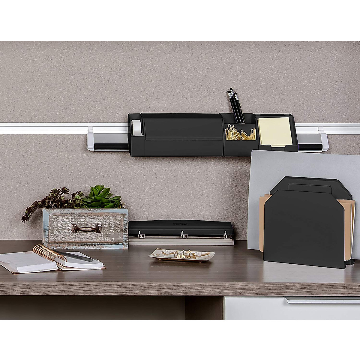 Bostitch Office 3 Hole Punch, Durable Metal,Rubber Base, 12 Sheets, Black (KT-HP12-BLK), 1 Pack