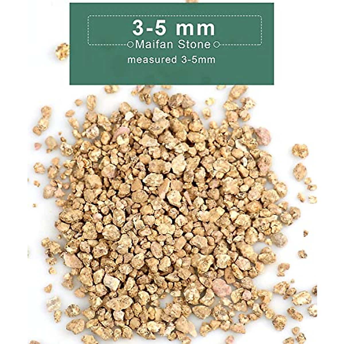 Succulent Cactus Gold Maifanitum Stone 6lb Small Decorative Gravel DIY Rock Indoor Houseplants Pebbles Soil Additive Potting Gritty for Bonsai, Fairy Gardening, Vases Fillers, Terrarium, Top Dressing