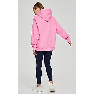 THE GYM PEOPLE Women's Oversized Hoodie Loose fit Soft Fleece Pullover Hooded Sweatshirt With Pockets Pink