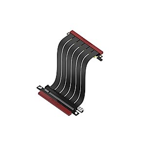 SSUPD Compatible Riser Flachband-Kabel - PCIe 4.0, 140mm, Schwarz