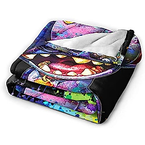Stitch Blanket Stitch Gifts for Girls Stitch Throw Blanket for Kids Women Adults Stitch Cartoon Flannel Fleece Blankets for Couch Bed Sofa 40"x50"