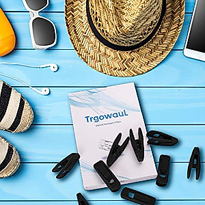 Trgowaul Velvet Hangers Clips, Pants Hangers Velvet Clips, Strong Finger Clips Perfect for Thin Velvet Hangers (60pc, Black)
