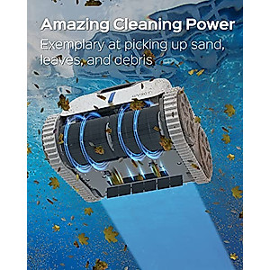 WYBOT S1 High-end Cordless Wall Climbing Robotic Pool Cleaner with APP Mode, Smart Mapping Tech, Lasts 180mins, Automatic Pool Vacuum Robot with Powerful Suction, Fast Charging Fit for Inground Pools