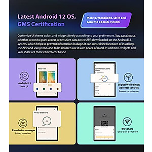 Android 12 Tablet 10.4 Inch, 15GB RAM 128GB Storage 1TB Expand, Octa-Core Processor, 1920 * 1200 InCell IPS, 13MP Camera, 8000mah, 2.4/5G Wi-Fi, Bluetooth 5.0, GPS, LNMBBS, Gray