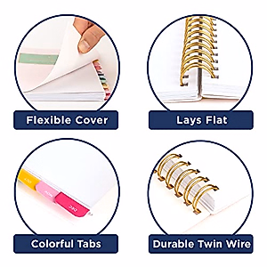 AT-A-GLANCE 2023 Weekly & Monthly Planner, Simplified by Emily Ley, 5-1/2" x 8-1/2", Small, Blush Basketweave (EL93-200)