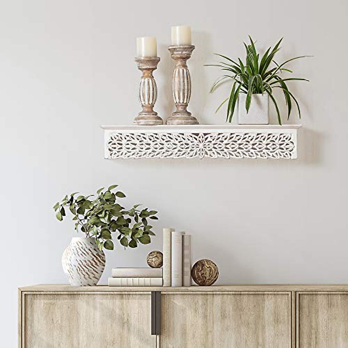 Habitat Fetco Gaudin White 30-in. Decorative Shelf