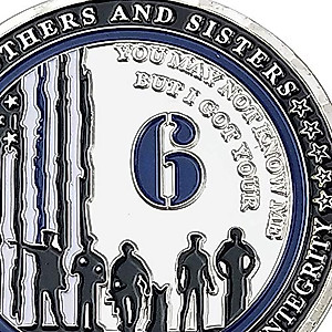 Thin Blue Line Police Officer Challenge Coin - I Got Your Six