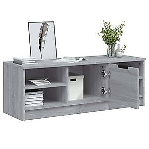 GaRcan TV Cabinet Living Room Sideboard Entertainment Centre TV Console Media Unit HiFi Cabinet with Shelf Grey Sonoma Engineered Wood (Grey Sonoma)