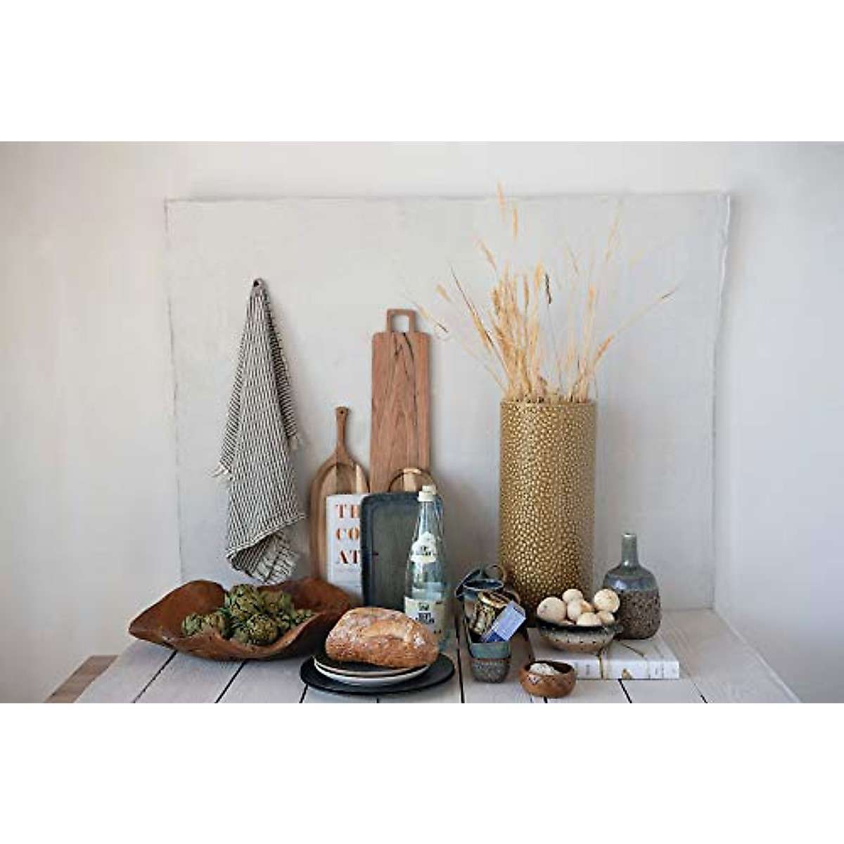 Bloomingville Rectangle Acacia Wood Cheese Square Handle Cutting Board, Brown