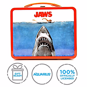 AQUARIUS Jaws Gen 2 Fun Box - Sturdy Tin Storage Box with Plastic Handle & Embossed Front Cover - Officially Licensed XXXXX Merchandise & Collectible Gift for Kids, Teens & Adults