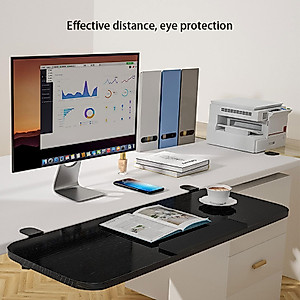 TODDLA Keyboard Tray, Ergonomics Desk Extender Tray, Multi-Angle Adjustable,Table Mount Armrest Shelf, Computer Elbow Arm Support, Computer Elbow Bracket, Desktop Extension Board-Teak||65 * 24cm