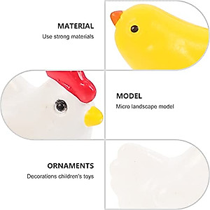 12pcs Hen Chick Ornament Micro Landscape Chicken Micro Landscape Animal Easter Chickens Easter Chicken Statue Toy Chicks Resin Mini Hen Ornaments Micro Scene Decorations Artificial