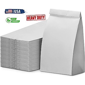 6lb White Rainbow Paper Bags 500 Count (5 x 100 Packs)