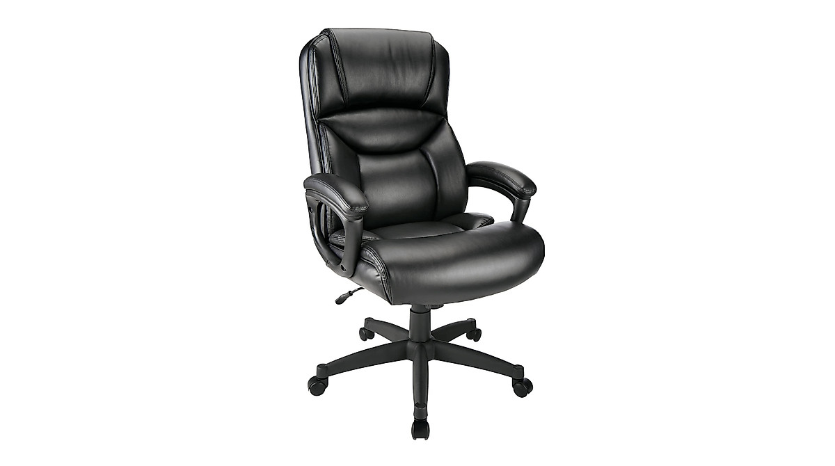 Realspace Fennington Leather High-Back Office Chair - Eco & Ergonomic
