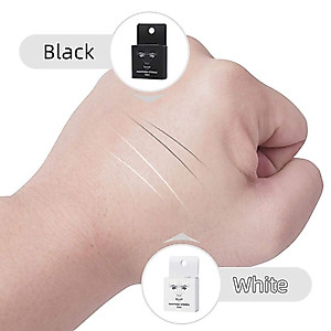 2 Boxes Pre-inked Eyebrow Mapping Marker 10m Black White Ink Eyebrow Thread Line Tattoo Brows Point Thread Marker Measuring Tool for Marking Symmetrical Eyebrows