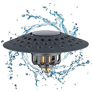 Universal Bathtub Stopper, Upgraded Bathroom Shower Drain Hairpin / with Drain Catcher / pop-up Drain Filter / for 1.6-2.0 inch Bathtub Stopper