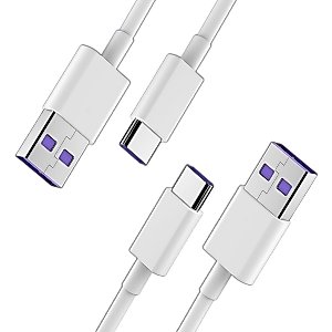 Qjin Charging Cord for Xbox Core/Elite Series 2/Elite Series 2 Core, Playstation 5 DualSense, Nintendo Switch Pro Wireless Controller USB Type C Charger Cable 6.5 Feet 2 Pcs