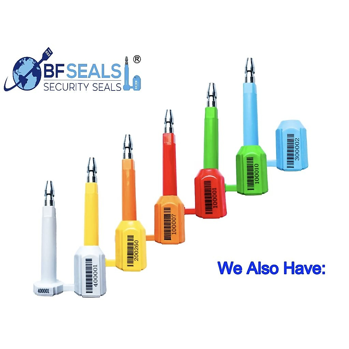 Equipment Cargo Security Shipping Containers Lock Door, Bar/Barrier, 3 pcs., Heavy Duty, with Numbered Barcode - for Semi Trailers, Trucks, Containers, Storage - Free & Quick Shipping - BFSEALS