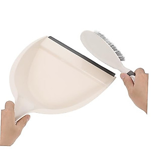 MUCKLILY 1 Set Broom Dustpan Broomstick Hand Held Broom Mini Dustpan and Brush Mini Dust Pan and Brush Portable Broom Household Brooms Handheld Broom and Dustpan Mini Hand Broom Pan Plastic