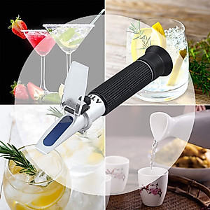 AUTOUTLET Alcohol Refractometer with ATC 0-80% Vinometer Alcohol Tester - Accurately Measure ABV, Alcohol Volume Percent for Spirits, Liquor, Distilled Beverages, and Homebrewing