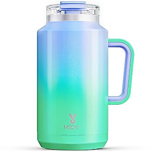 Meoky 50 oz Tumbler with Handle, Stainless Steel Vacuum Insulated Tumbler with Lid and Straw, Keeps Cold for 36 Hours, 100% Leak-proof, BPA-Free (Fairyland)