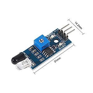 ALMOCN 15PCS IR Infrared Obstacle Avoidance Sensor Module 3-Wire for Arduino Raspberry Pi Smart Car Robot