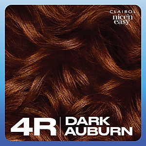 Clairol Nice'n Easy Permanent Hair Dye, 4R Dark Auburn Hair Color, Pack of 3