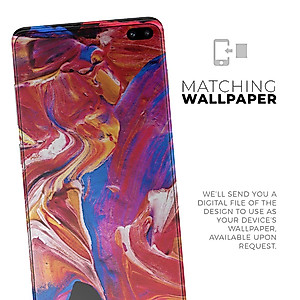 DesignSkinz Liquid Abstract Paint V44 Protective Vinyl Decal Wrap Skin Cover Compatible with The Samsung Galaxy S20 (Screen Trim & Back Glass Skin)